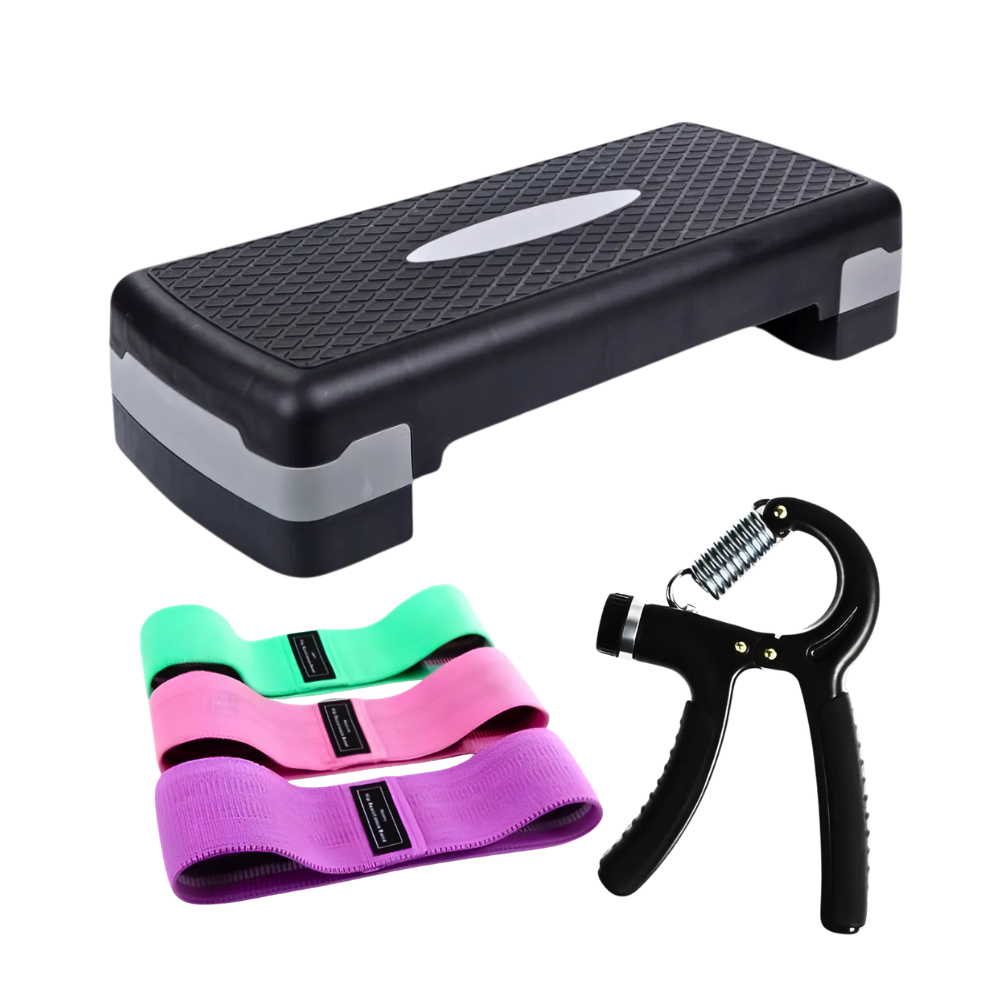 Kit Ginástica Crossfit Completo Academia Em Casa Com Step Faixas de ...