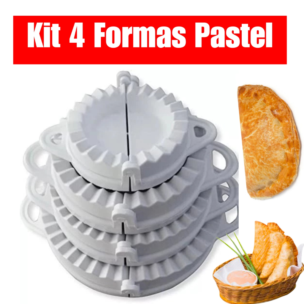 Kit 4 Formas Molde Pastel Salgados ( Kit com Qualidade ) | Shopee Brasil