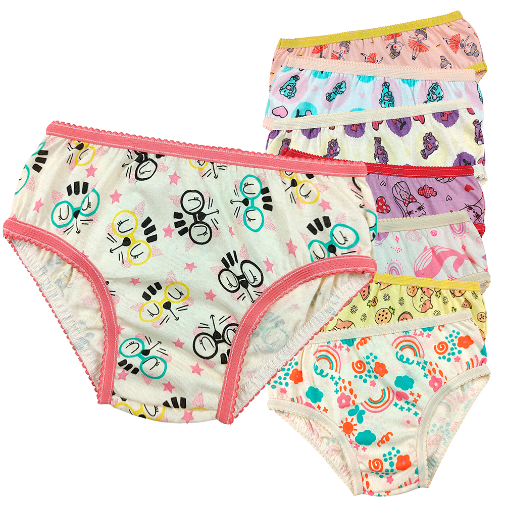 Kit 20 calcinhas algodão transpirante infantil menina estampada ...