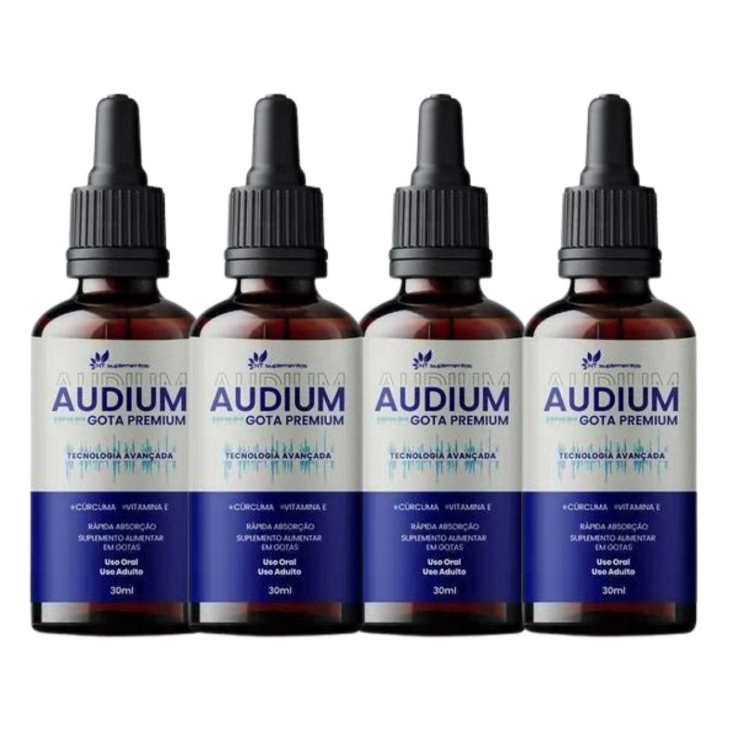 4 unidades de audium gotas original com 30 ml | Shopee Brasil