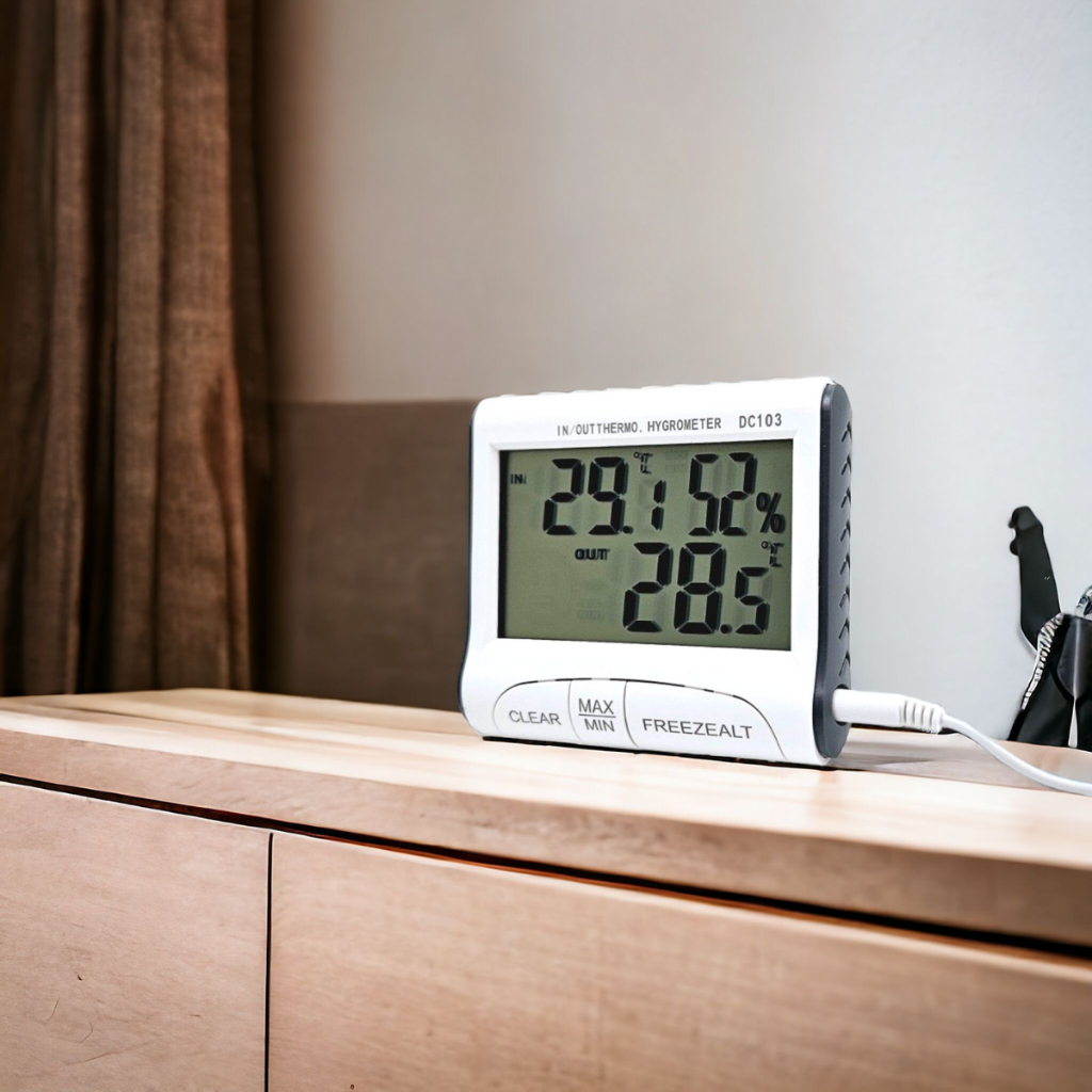 Termohigrometro Digital Com Sensor Temperatura Max E Min | Shopee Brasil