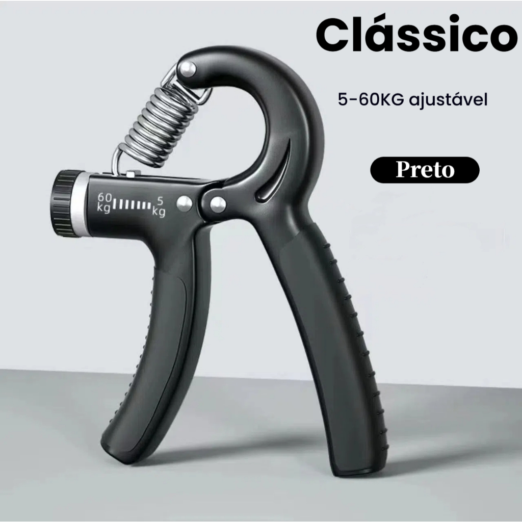 Hand Grip Flexor De Punho Com Mola Ajustável Antebraço Mãos 5kg A 60kg ...
