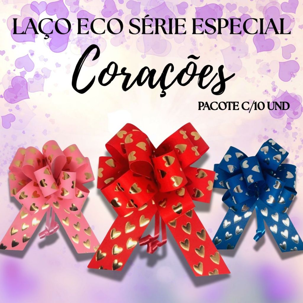 Laço Pronto Para Presente e Embalagem Laço Coração 10 unidades | Shopee ...