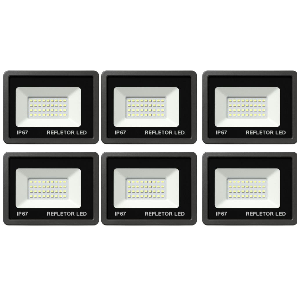 Kit 6 Refletores Led 500w Ip67 Branco Forte | Shopee Brasil