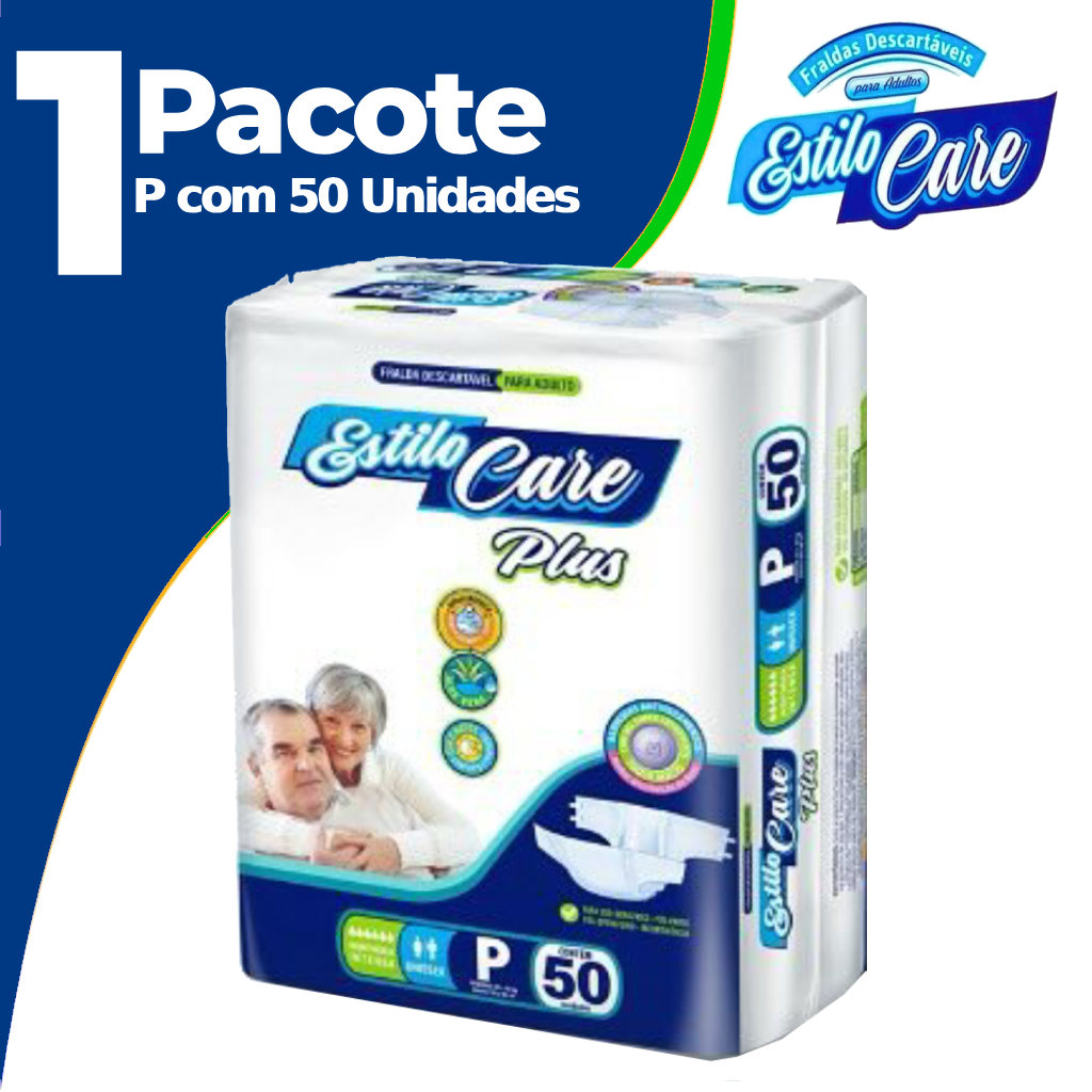 Pacotão Econômico Fralda Geriátrica Descartável Adulto Estilo Care P ...