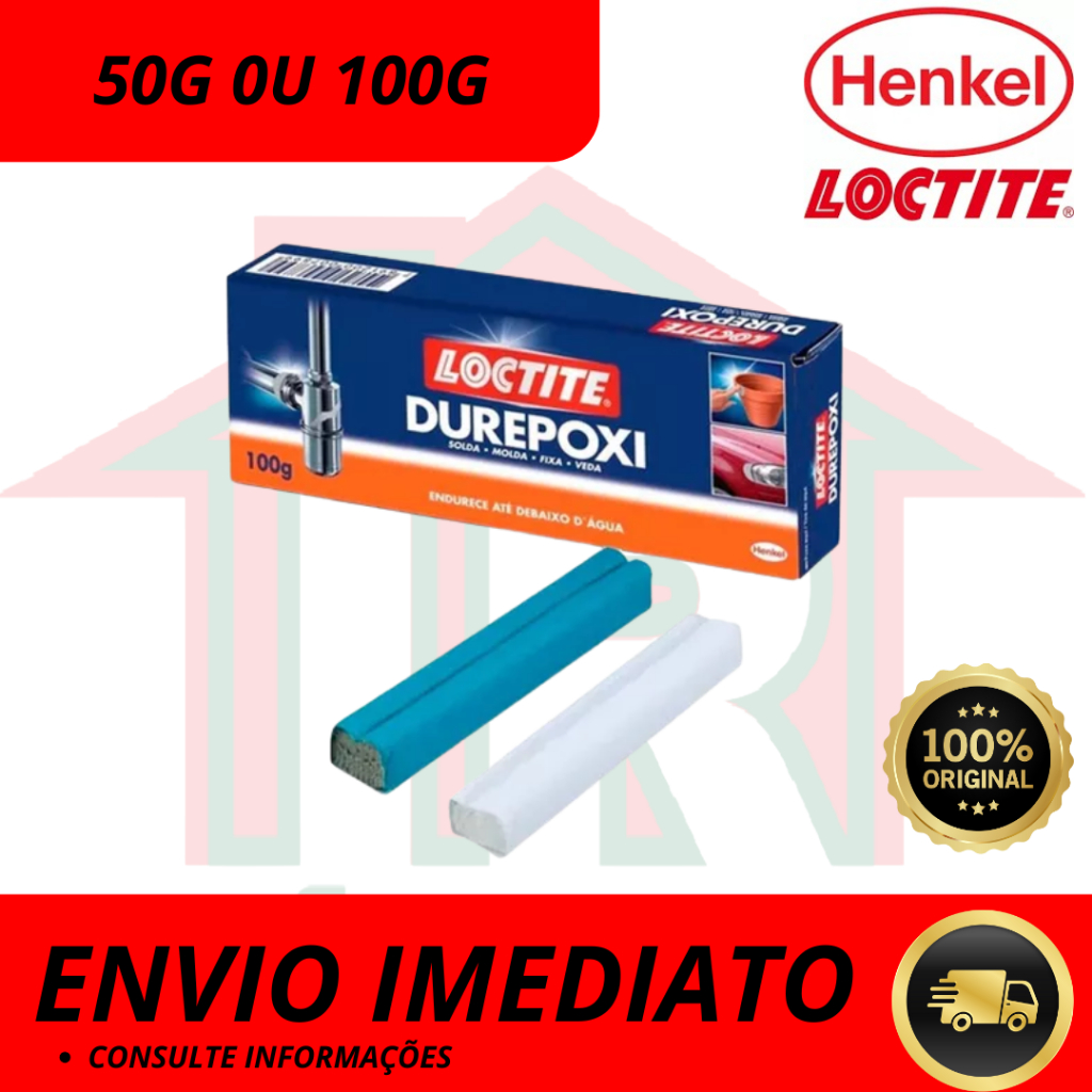 Durepoxi Massa Cola Loctite 50/ 100/ 250 g | Shopee Brasil