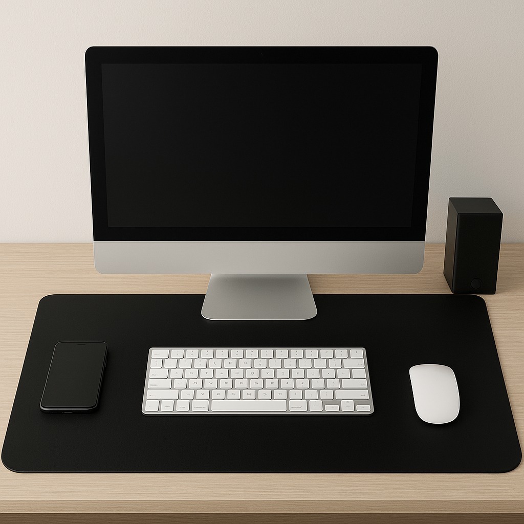Desk Pad Couro Grande 80x40cm Escritório Confortável Forro Camurça ...