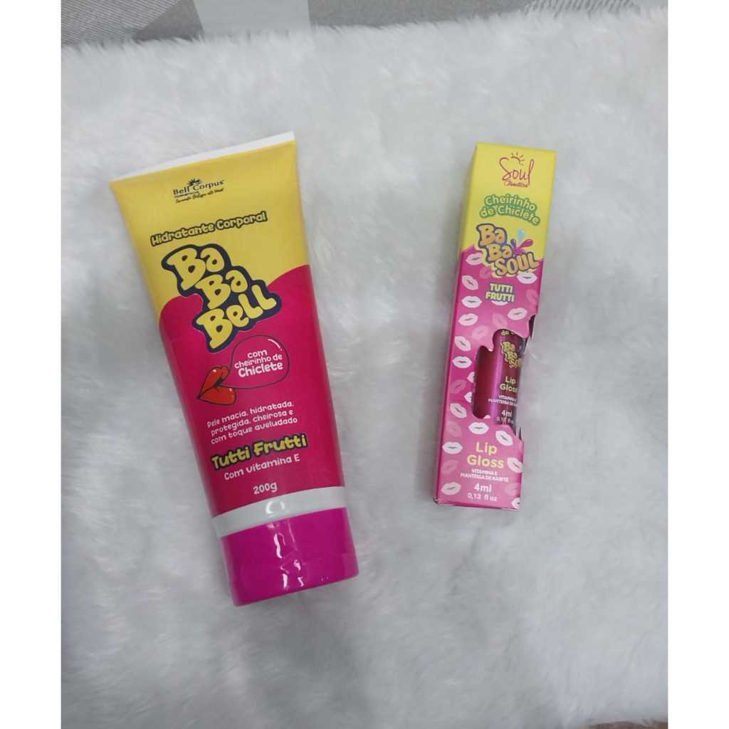 Kit Hidratante corporal Babaloo + Lip Gloss Tutti Frutti | Shopee Brasil
