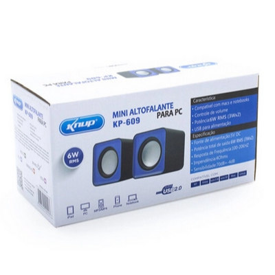 Caixa De Som Para Pc/notebook 6w Kp-609 – Knup | Shopee Brasil