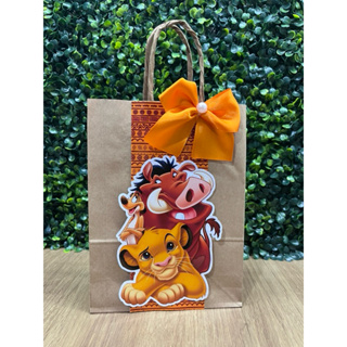Sacola Kraft Personalizado - Rei Leão - lembrancinha kit 10/15/20/25/30 ...