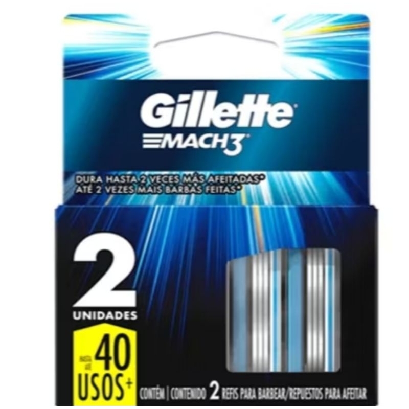 Carga Gillette Mach 3 Regular Com 02 Unidades | Shopee Brasil