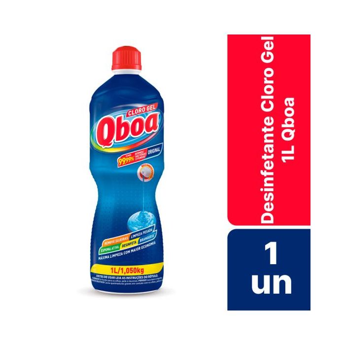 Cloro Gel Original Qboa 1L | Shopee Brasil