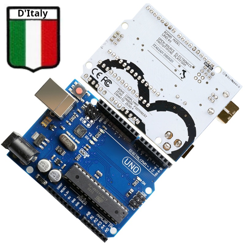 Placa D'italy Para Arduino Uno R3 Dip Official Atmega328 Atmega328p Atmega16u2 design italiano ...