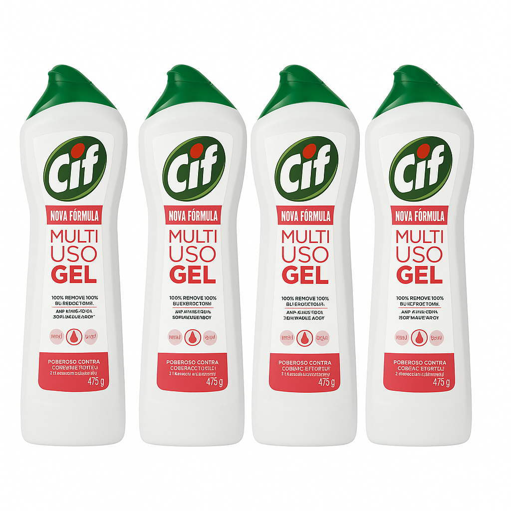 Kit 4 CIF Gel Multiuso 475mL | Shopee Brasil