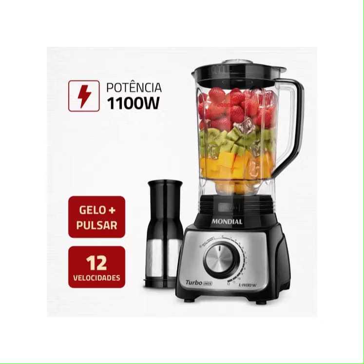 Liquidificador Mondial Turbo L-1200 Bi 110V | Shopee Brasil