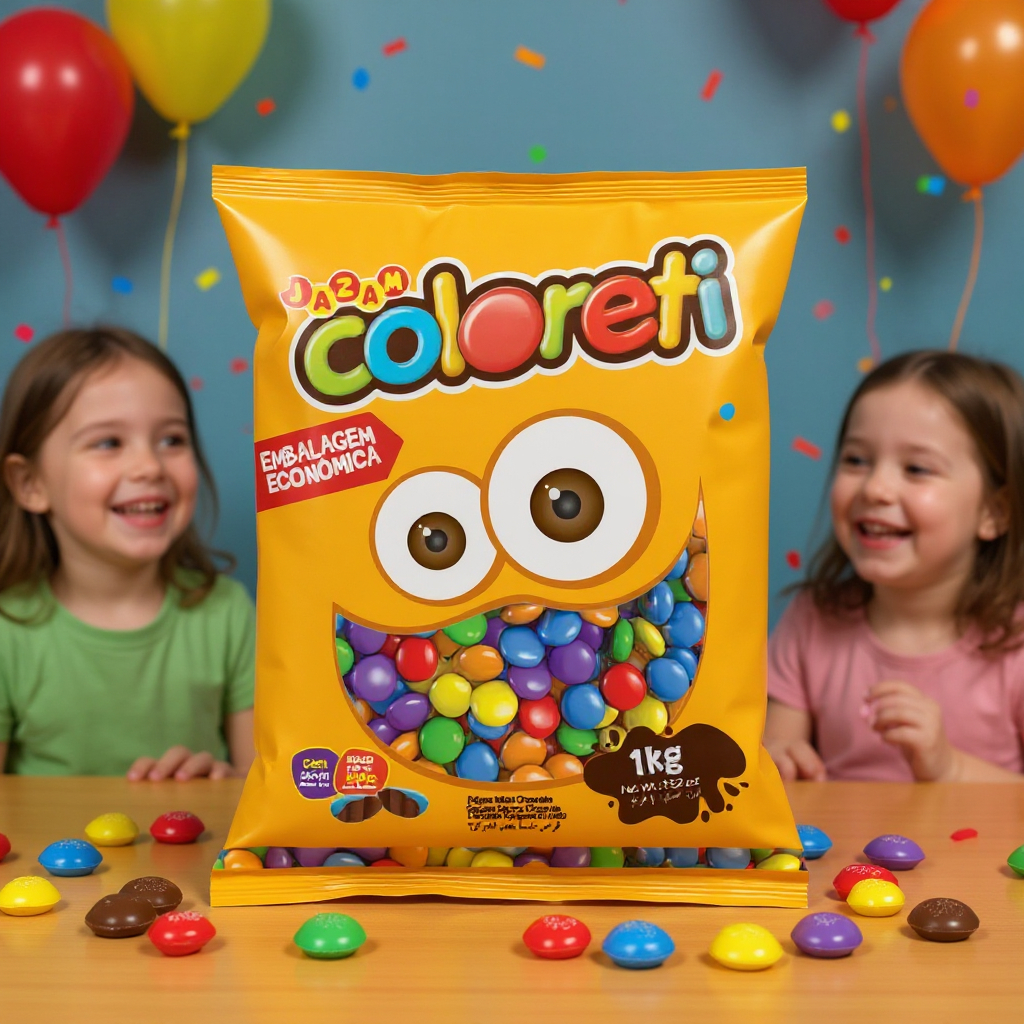 Confete de Chocolate Coloreti Sortido 1kg | Jazam Colorido e Crocante ...