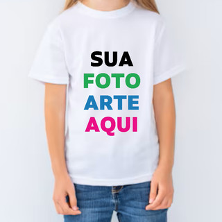 Camiseta Infantil Personalizada com Sua Arte Nome Logo Unissex e Adulto ...