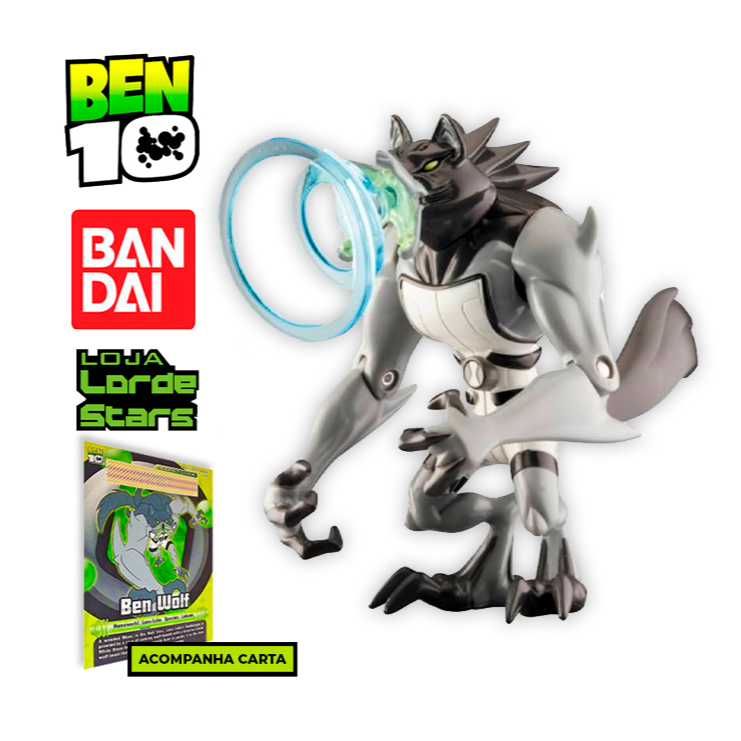 Boneco Ben 10 Lobisben Battle + Effect e Card / Importado Bandai ...