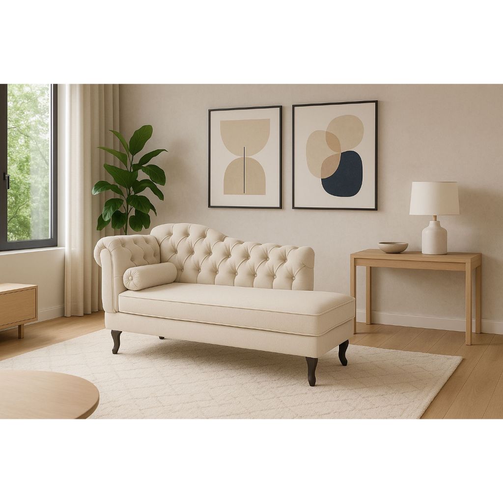 Divã Recamier Sofá Gabi 120cm hall entrada sala quarto Estilo ...