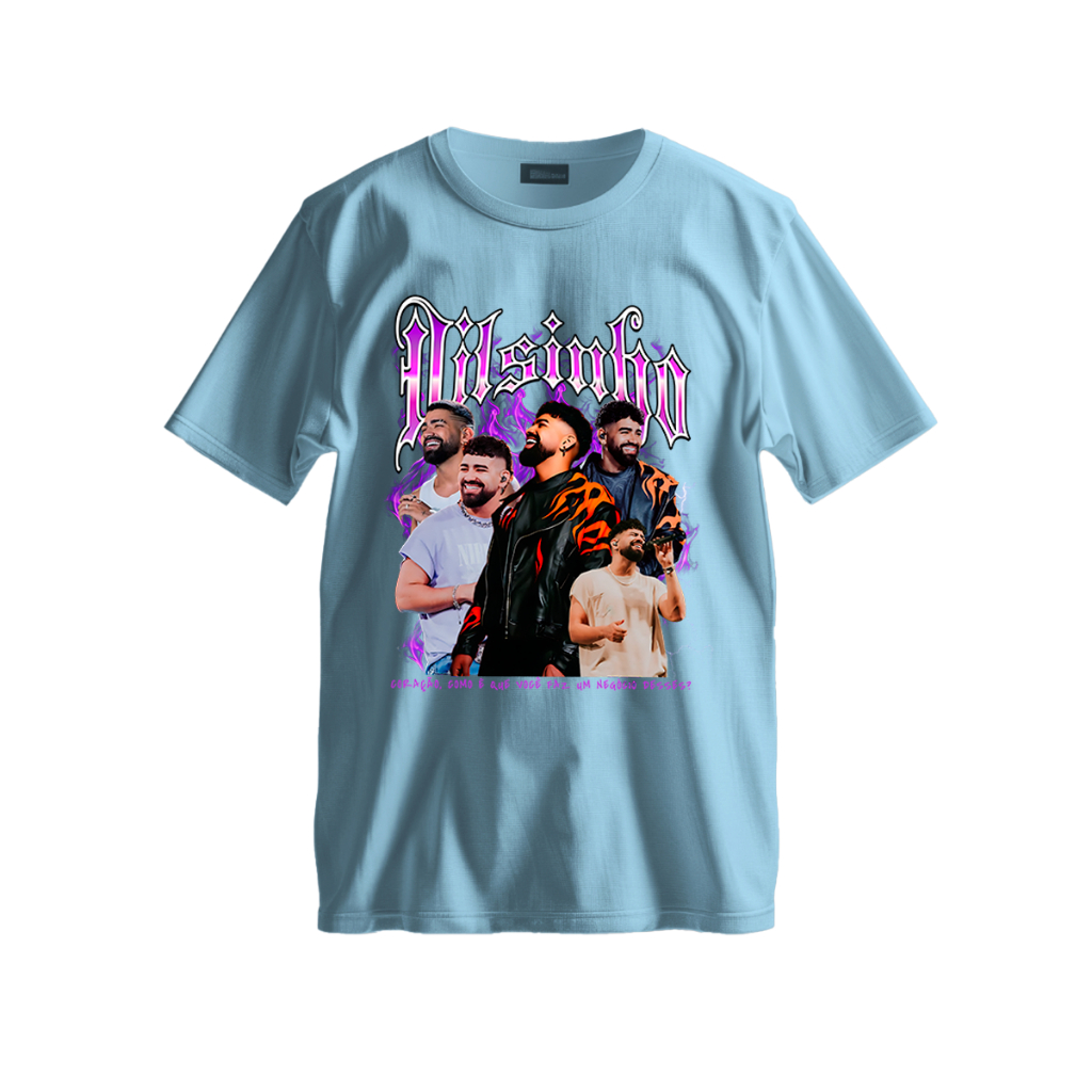 Camiseta Dilsinho Cantor Pagode Refém Música Diversas Cores Blusa 100% ...