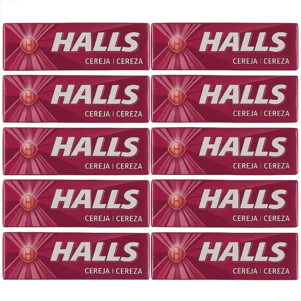 Bala Halls Cereja 28g Caixa com 10 Unidades Atacado Hálito Fresco ...