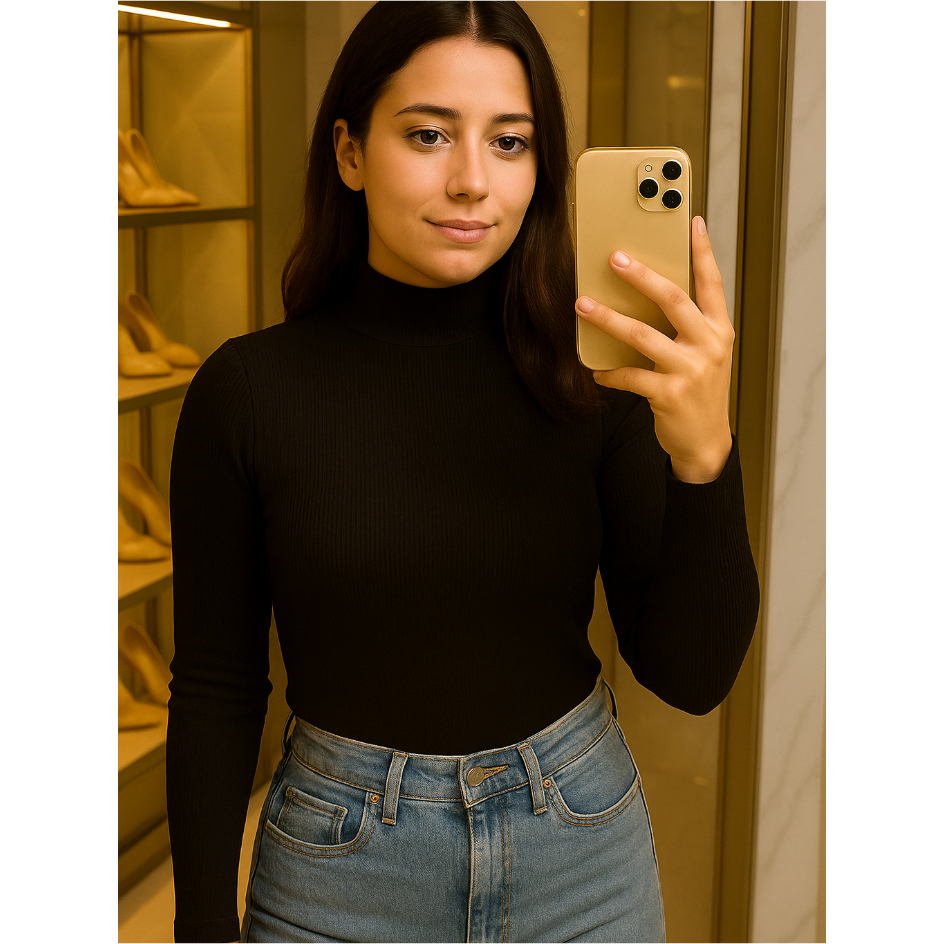 BLUSA SEGUNDA PELE FEMININA CACHAREL RIBANA CANELADA OUTOM\INVERNO ...