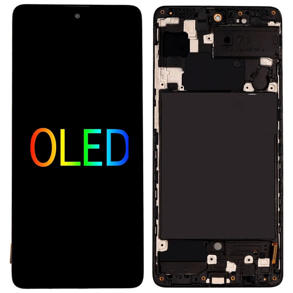 Frontal Display Tela Para A71 A715 Oled Com Aro + Pel | Shopee Brasil