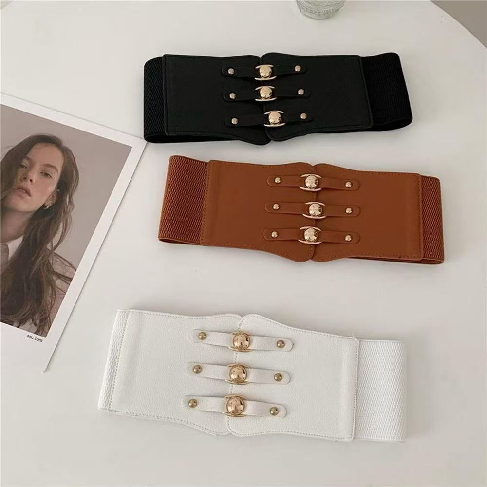 Cinto Corset Espartilho Feminino Largo Elástico Na Cintura | Shopee Brasil