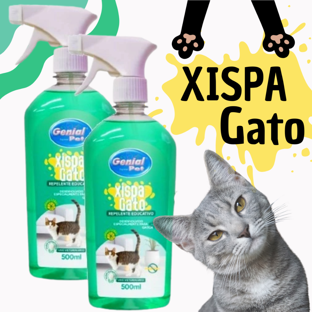 KIT Educador Sanitário para Gatos Xispa Afasta Gato Genial - 500 ml ...