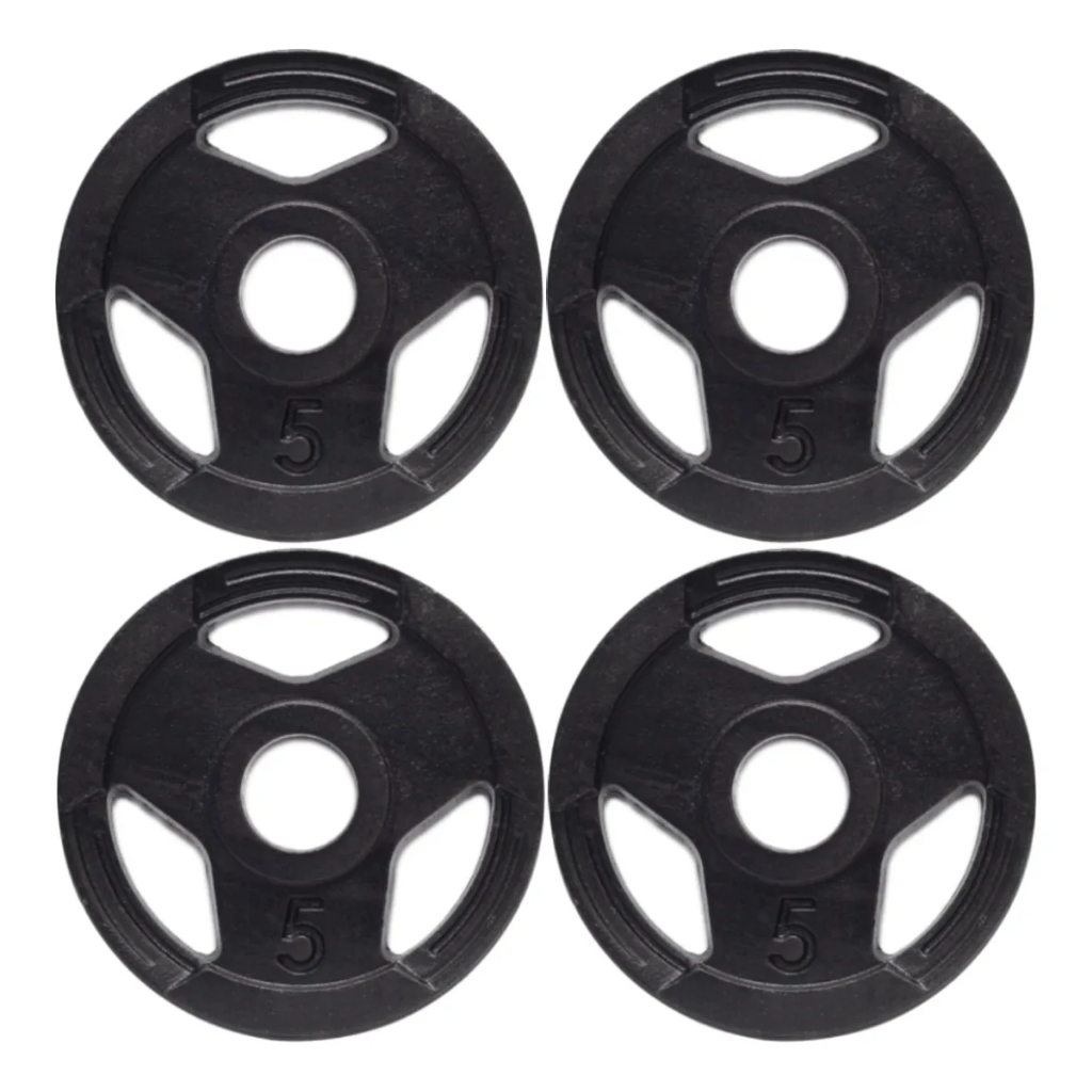 Kit Anilha Pintada Sport 5kg Peso De Academia Para Barra E Halteres ...