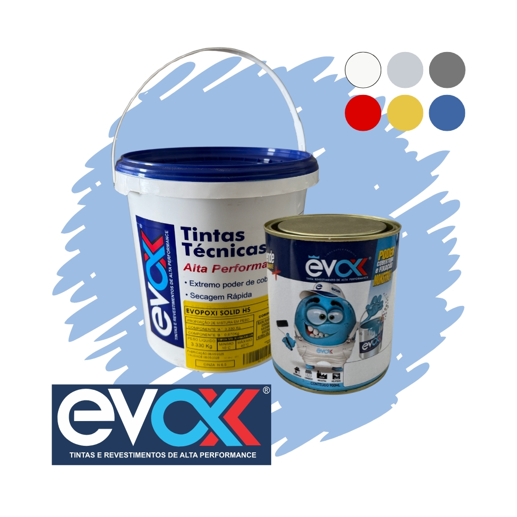 Tinta Epóxi Industrial Bi-Componente A + B (3,6L + 0,9L) Profissional c ...