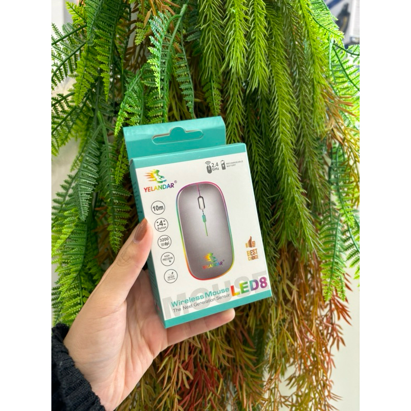 Mouse sem fio Wireless Bluetooth Sem Fio Led RGB Recarregável Silencioso | Shopee Brasil