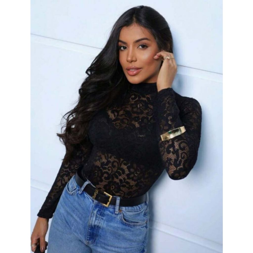Body Renda Moda Feminina Sensual Tendência | Shopee Brasil