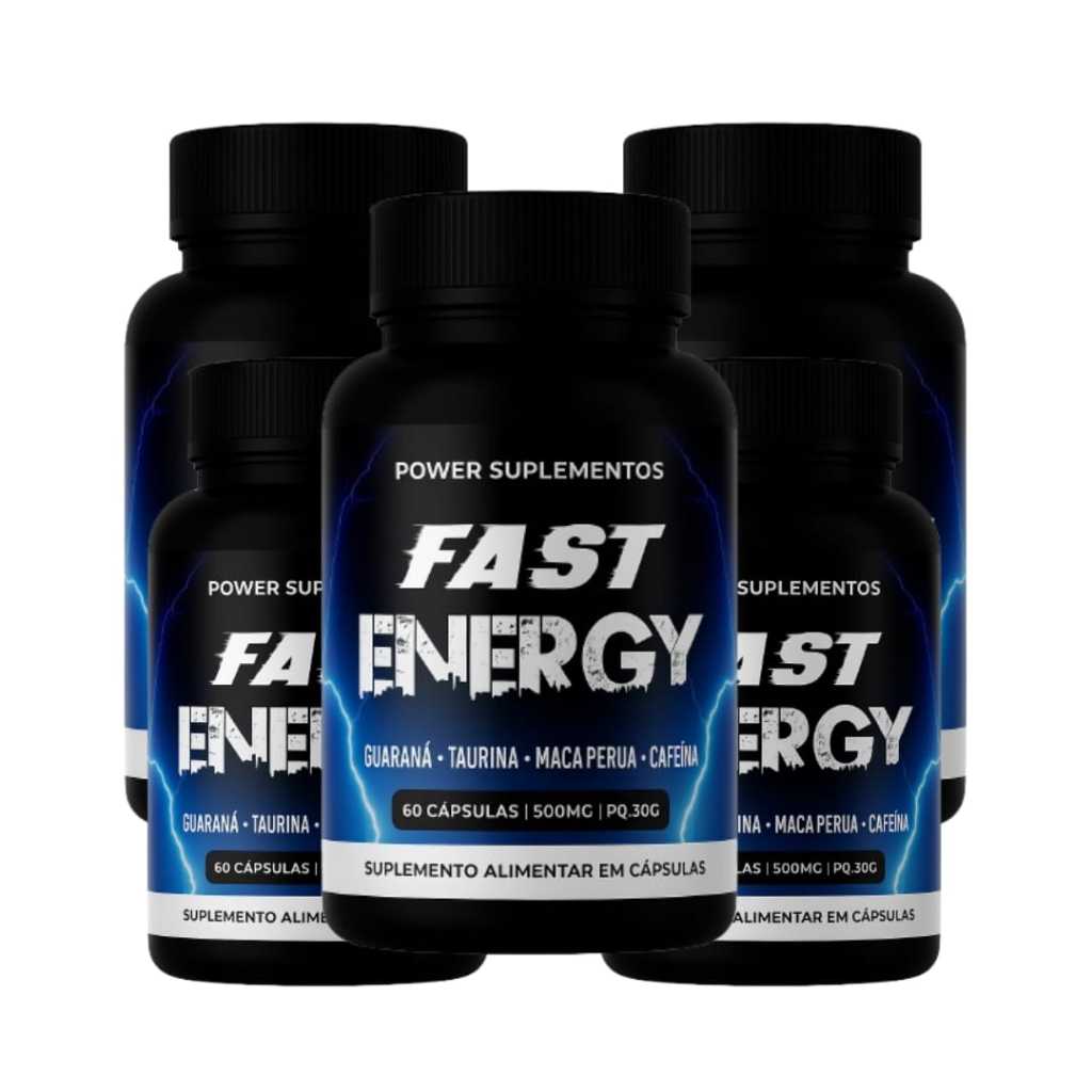 5 Fast Energy 60 Capsulas - Melhor Suplemento Masculino de Ação Rápida ...