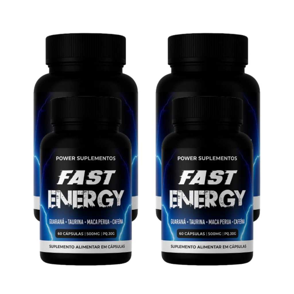 4 Fast Energy 60 Capsulas - Melhor Suplemento Masculino de Ação Rápida ...