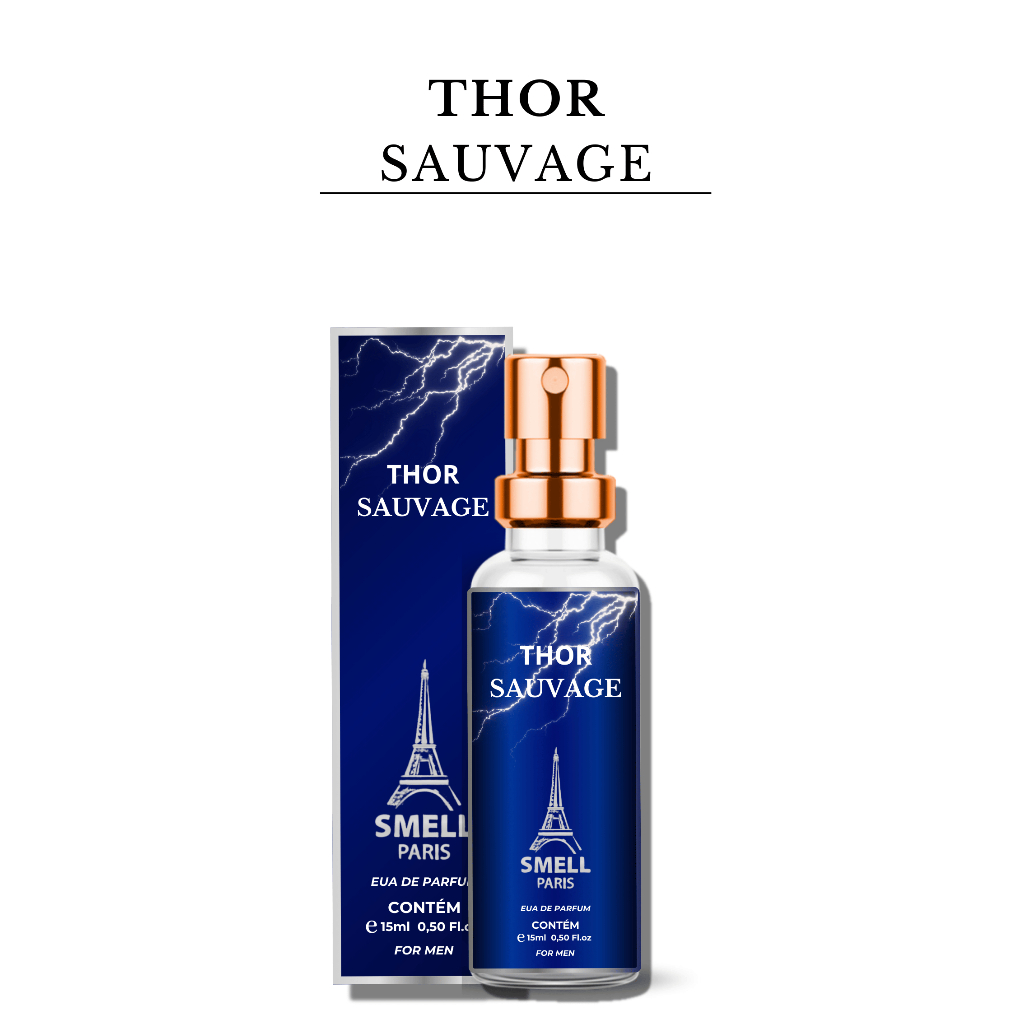 PERFUME MASCULINO THOR SAUVAGE 15ML - SMELL PARIS - EDP PARFUM ...