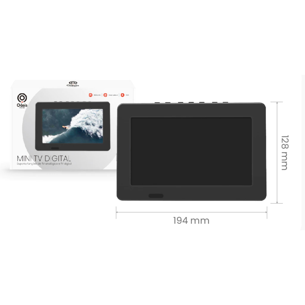 Mini Tv Digital Monitor Portátil 7 Polegadas Led Hd Usb Av - Produto Já ...