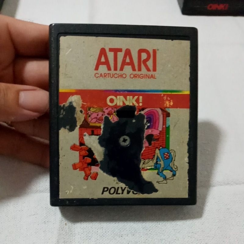 Oink! Atari Polyvox silver label original (não funcionou) | Shopee Brasil