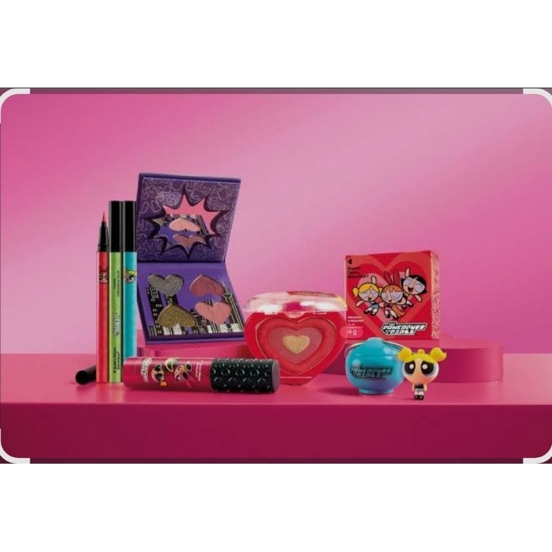 QDB Meninas Super Poderosas Balm; Lip Oil; Palette Sombra; Blush ...