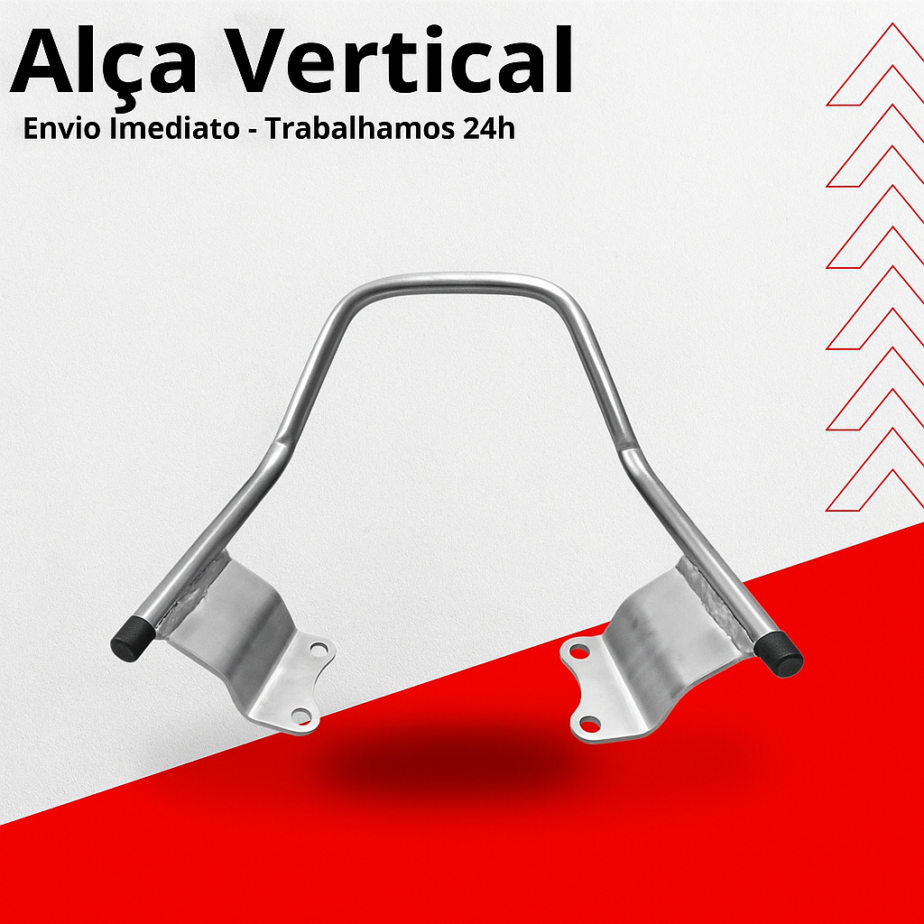 Alça Factor Fazer 150 125i 2016 A 2025 Cromada Vertical Solda Reforçada ...