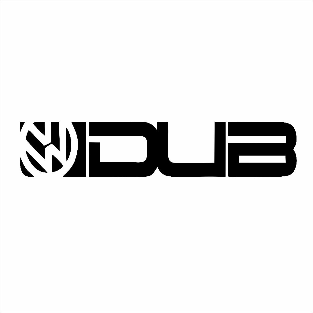 Adesivo Vw Dub - Pequeno - Adesivos Carro Volkswagen Tuning | Shopee Brasil