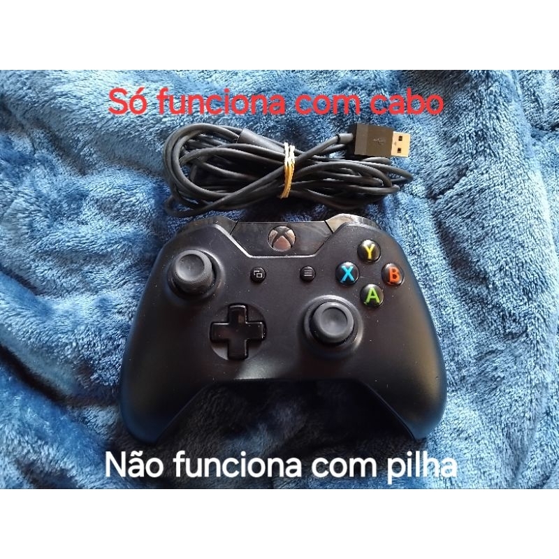 Controle Xbox One Original Microsoft SÓ FUNCIONA COM CABO | Shopee Brasil