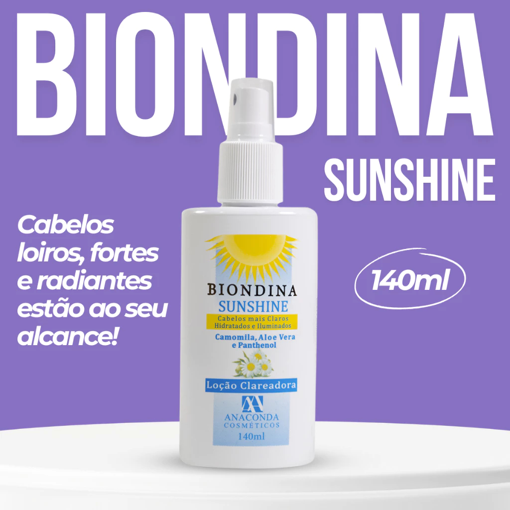 Loção Clareadora Biondina Sunshine 140ml | Anaconda | Shopee Brasil