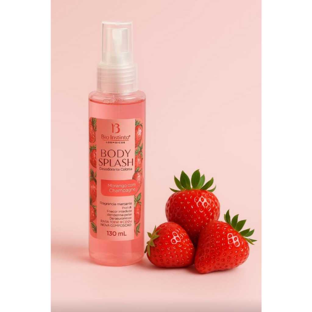 Body splash Morango com Champagne Bio Instinto | Shopee Brasil