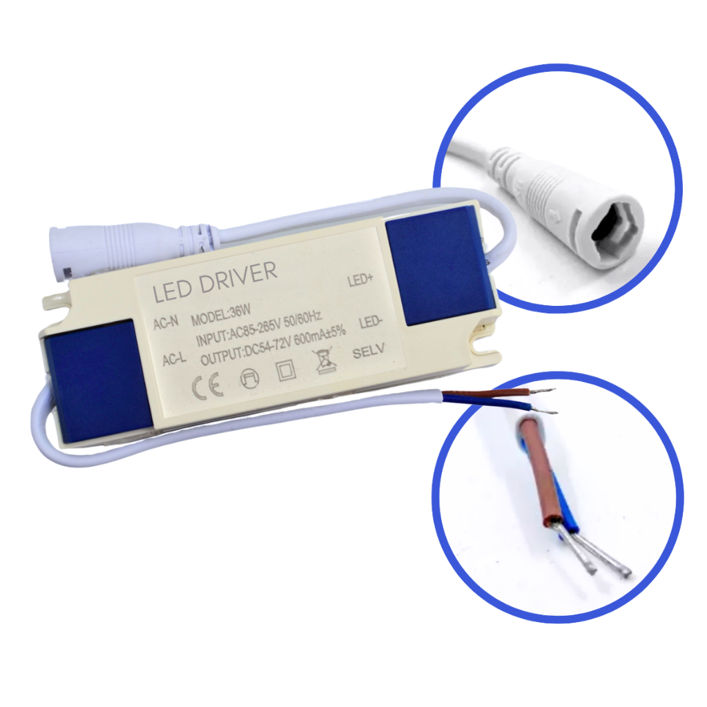 Kit 2 Reator 36w Led Driver Para Plafon Bivolt Embutir Sobrepor Output ...