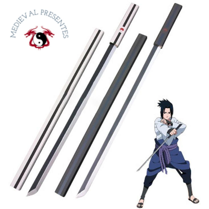 ESPADA KATANA EM BAMBU NARUTO UCHIHA SASUKE KUSANAGI COSPLAY COLEÇÃO ...