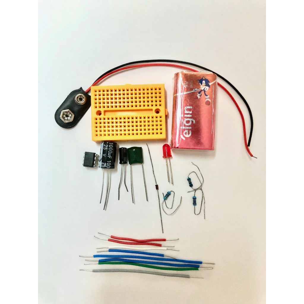 Kit Eletrônica Didática – LED com Atraso no Desligamento | Protoboard ...