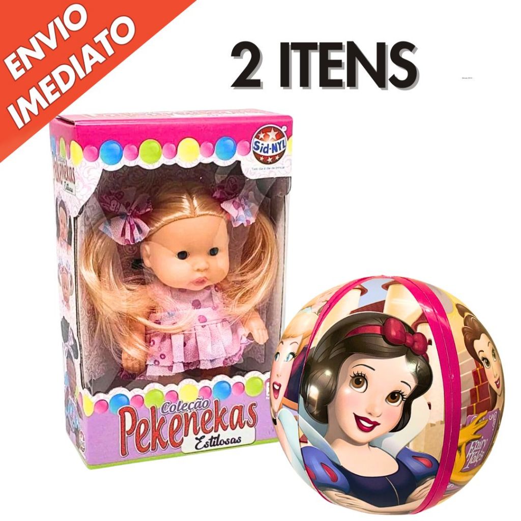 Boneca Pekenekas Estilosas Loira Vinil Bonecas Sid-Nyl Cheirinho Bola ...