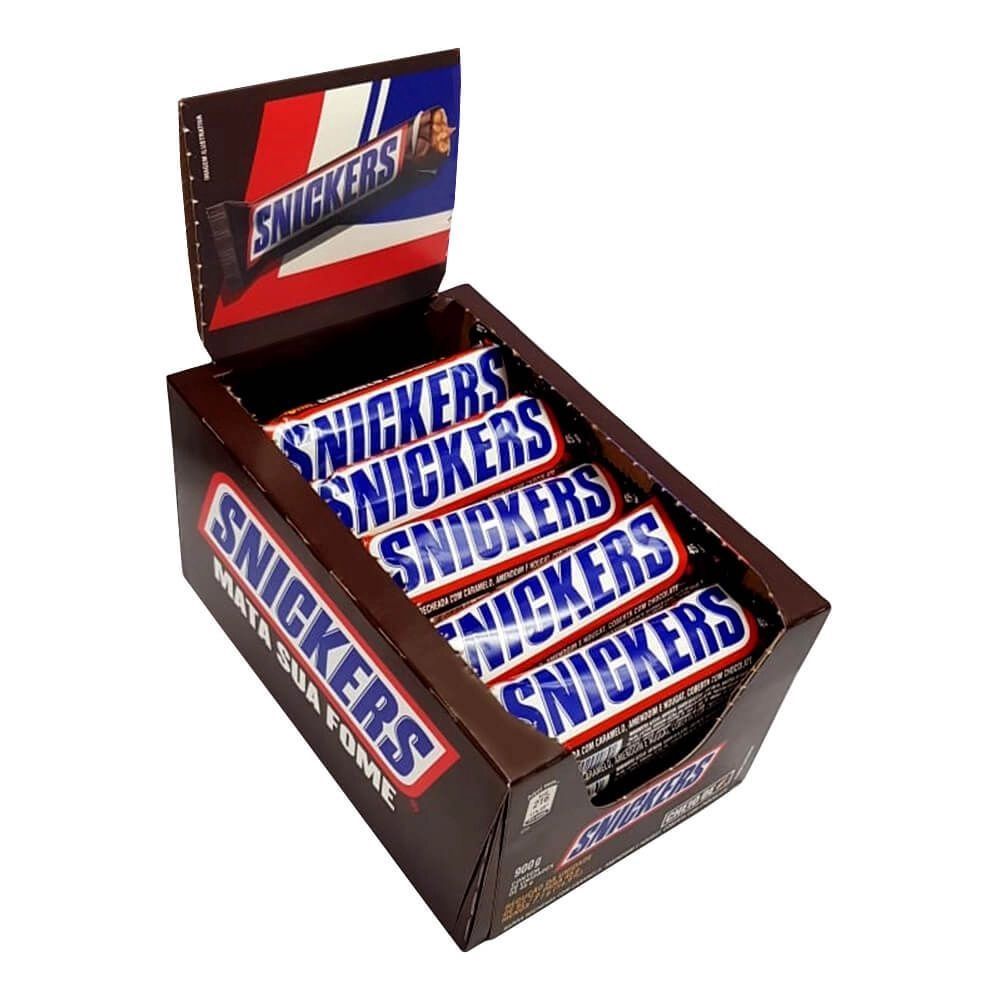 Chocolate Snickers Original Individual Caixa Display 20 Barras 45g ...