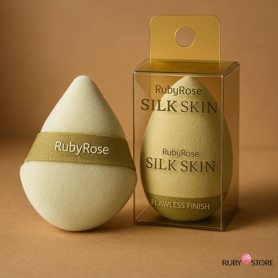 KIT Esponja Para Pó Dream Touch e Esponja Para Maquiagem Flawless Finish Rose Silk Skin | Shopee ...